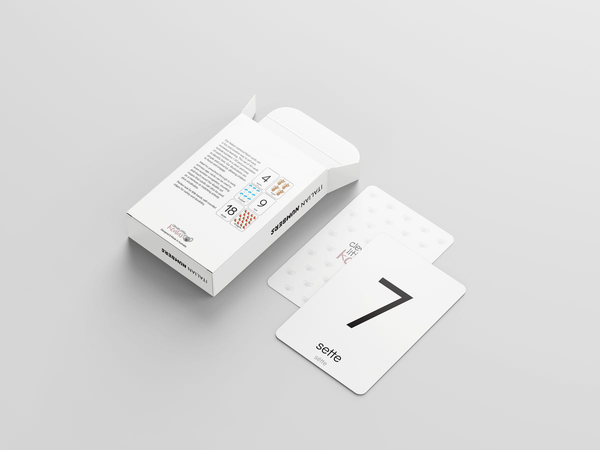Italian Numbers Flash Cards – Clever Little Koalas