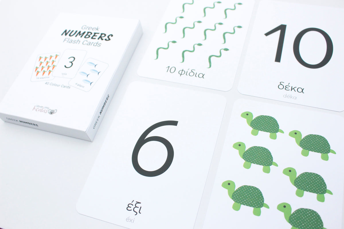 Greek Numbers Flash Cards – Clever Little Koalas